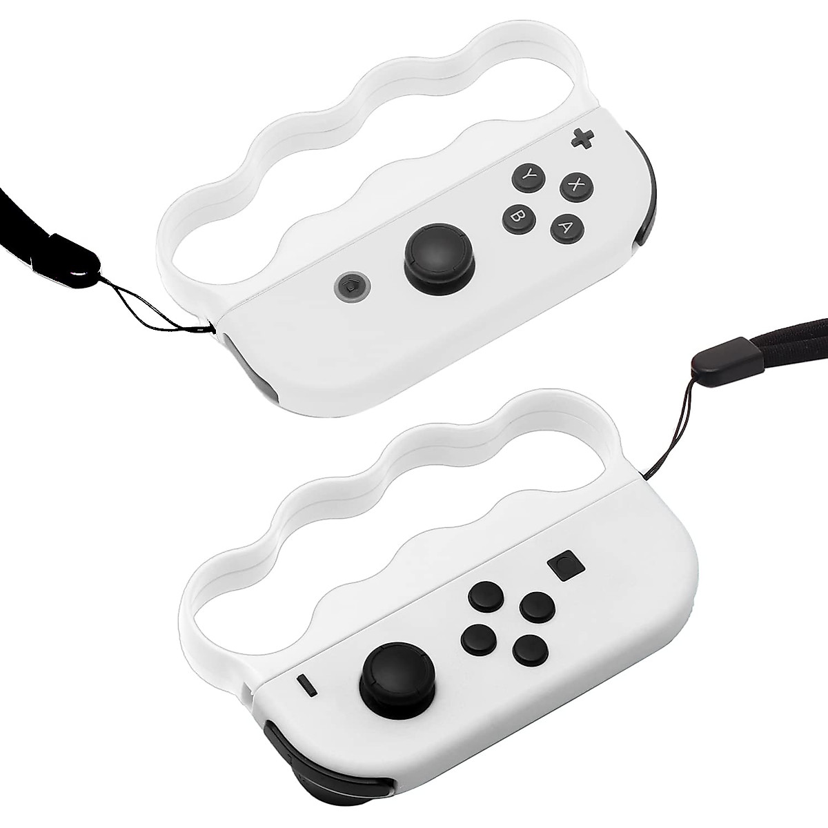 ECHZOVE Grips for Fitness Boxing Switch, Controller Accessories Compatible with Nintendo Switch Sports and Switch Boxing Game, 2 Packs-White