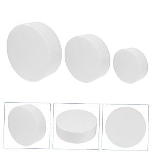 Garneck 3pcs Christmas Decor Cake Decorating Storage Organizer Ball for Crafts Model Cake Embryo Cake Dummies Pacifier Inch Household Tool Kit Molds Small Cake White Baby Drill