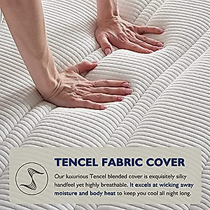 Zeelovtress Full Mattress 14 Inch,Gel Memory Foam Innersprings Hybrid Mattress Medium Firm 5-Zone Targeted Support Back Pain Relief CertiPUR-US Foam 120 Nights Trial