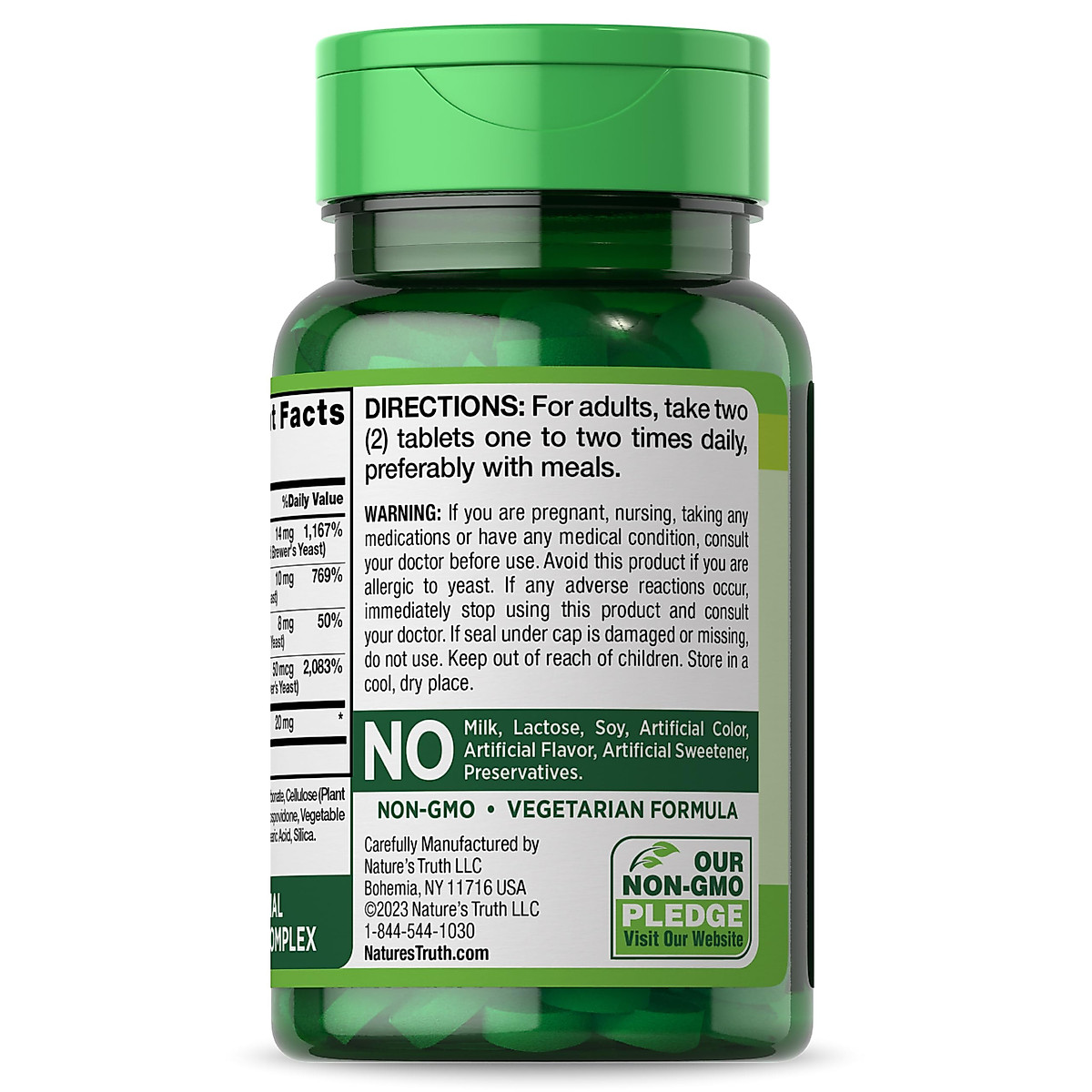 Nature's Truth Vitamin B Complex | Plus B12 | 90 Tablets | Vegetarian and Non-GMO Supplement