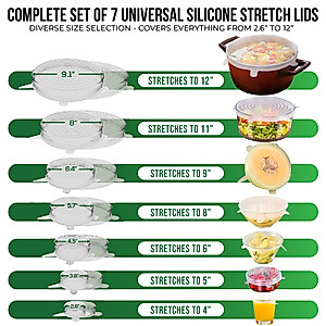 Reusable Silicone Stretch Lids - Stretchy Silicone Lids For Bowls - Reusable Silicone Bowl Covers Reusable - Silicone Covers For Bowls - Silicone Covers For Bowls - Silicone Microwave Cover