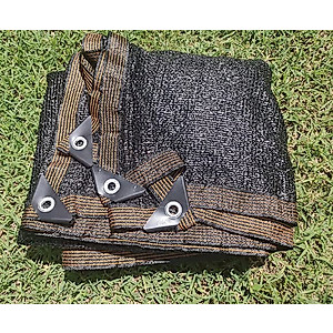 60% Black Shade Cloth with Grommets,Garden Sunblock Shade Cloth, Black Sunblock Shade Cloth Protecting for ZYB ZYB