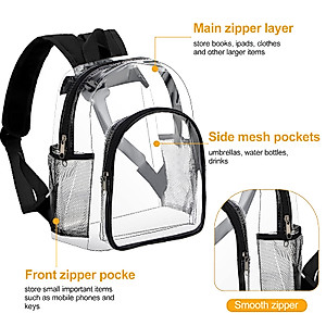4 Pieces Cute Clear Backpacks for over 8 Year Old Kindergarten Children PVC Transparent Bookbag See Through Plastic Bookbag for Toddler School Backpack