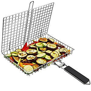 Grill Basket NABAOXUN BBQ Grilling Basket fish grill basket, Grill Basket Grill Rack,Outdoor Grill Accessories