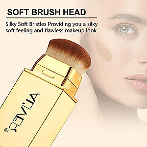 Colour Changing Foundation Stick, Colour Changing Concealer with Brush, Concealer Full Coverage Dark Circles, Pore, Acne Marks and Fine Lines, Waterproof and Sweatproof, Easily Create Nude Makeup