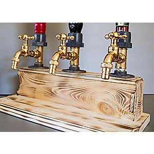 Fathers Day Faucet Shape Liquor Dispenser, Daddy Favorite Whiskey Alcohol Wine Wood Dispenser for Home Bar Dinner Party Restaurant, Dad Papa Boyfriend Husband Gift