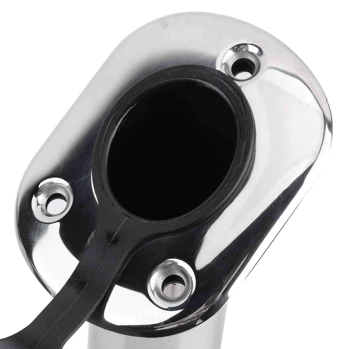 Amarine Made 4 Pack of Stainless Steel Rod Holders Rubber with Cap, Liner, Gasket (30 Degree Rod Holders)