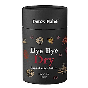 Detox Babe Bye Bye Dry Organic Detox Bath Salt Soak (8 oz) | Epsom Salt, Coconut Milk Powder, Raw Organic Honey, Colloidal Oat, Vanilla, Rose Bath Soak | Herbal Essential Oils Soak | Spa Bath Gift