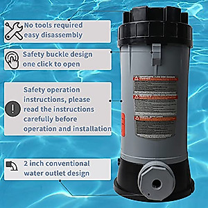 CL220 Off-line Automatic Pool Chlorinator for Swimming Pool Ponds Garden,Replacement for Hayward Chlorine Feeder,Economy in-Line Above-Ground Pool Automatic Chlorine Bromine Feeder,Easy to Install