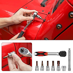 SUPAREE Hardtop Wrangler Door Removal Kit Torx Wrangler Tool kit Set Socket for 1997-2019 2020 CJ TJ JK JKU JL JLU Sport Sahara Rubicon X