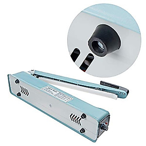 12" (300mm) Impulse Sealer Upgrade Thicken Iron case- Manual Poly Bag Heat Sealing Machine Closer Kit w/Adjustable Timer, Portable with Free Replacement Element Grip and Teflon Tape (12 Inch)