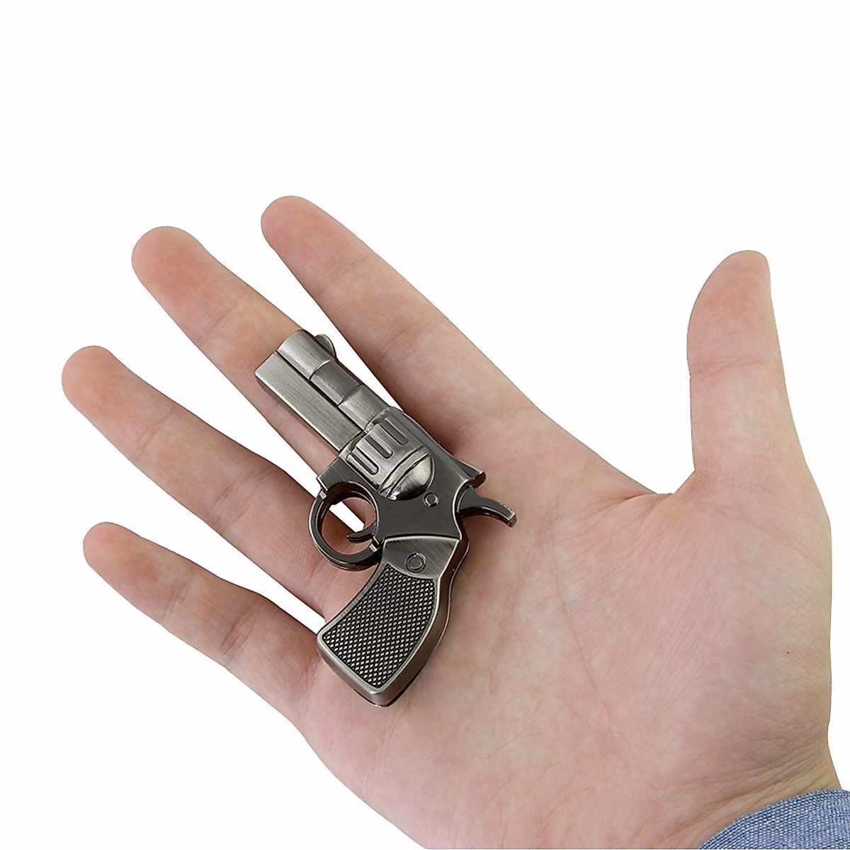 Usbkingdom 64GB USB 2.0 Flash Drive Cartoon Metal Revolver Pistol Gun Shape Pen Drive Thumb Drive Memory Stick Pendrive Jump Drive Flash Disk