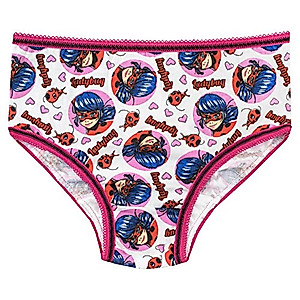 Miraculous Girls' Ladybug Underwear Pack of 5 Size 6 Multicolored