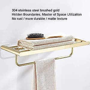 Towel Racks Towel Rail Towel Rails Towel Racks, for Bathroom,Towel Bar Wall Mounted Hand Towel Bar Bathroom Towel Holder Kitchen Dish Cloths Hanger/Bath Towel Rack 60Cm/a