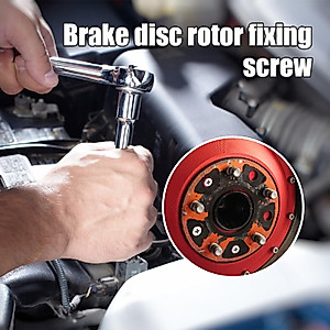 Dickno 8 PCS Stainless Steel Brake Disc Rotor Screws, Car Retaining Screw Kit for Front and Rear, OEM 936000-6014-0H Replacement Accessories for K3, City, Civic, Accord, Odyssey