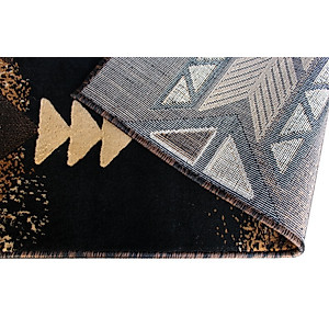 Concord Global Trading South West Native American Area Rug Design C318 Black (8 Feet X 10 Feet)