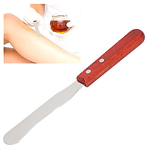 Hair Removal Wax Spatula Stick, Metal Film Wax Stick Hair Removal Wax Applicator Depilatory Wax Bean Stirring Knife(#1)