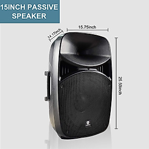 PRORECK MX15 15inch 2500W Bluetooth Powered PA System Mixer/Amp with Stands/Mic Effect Controller 48V Phantom Power, Audio Interface