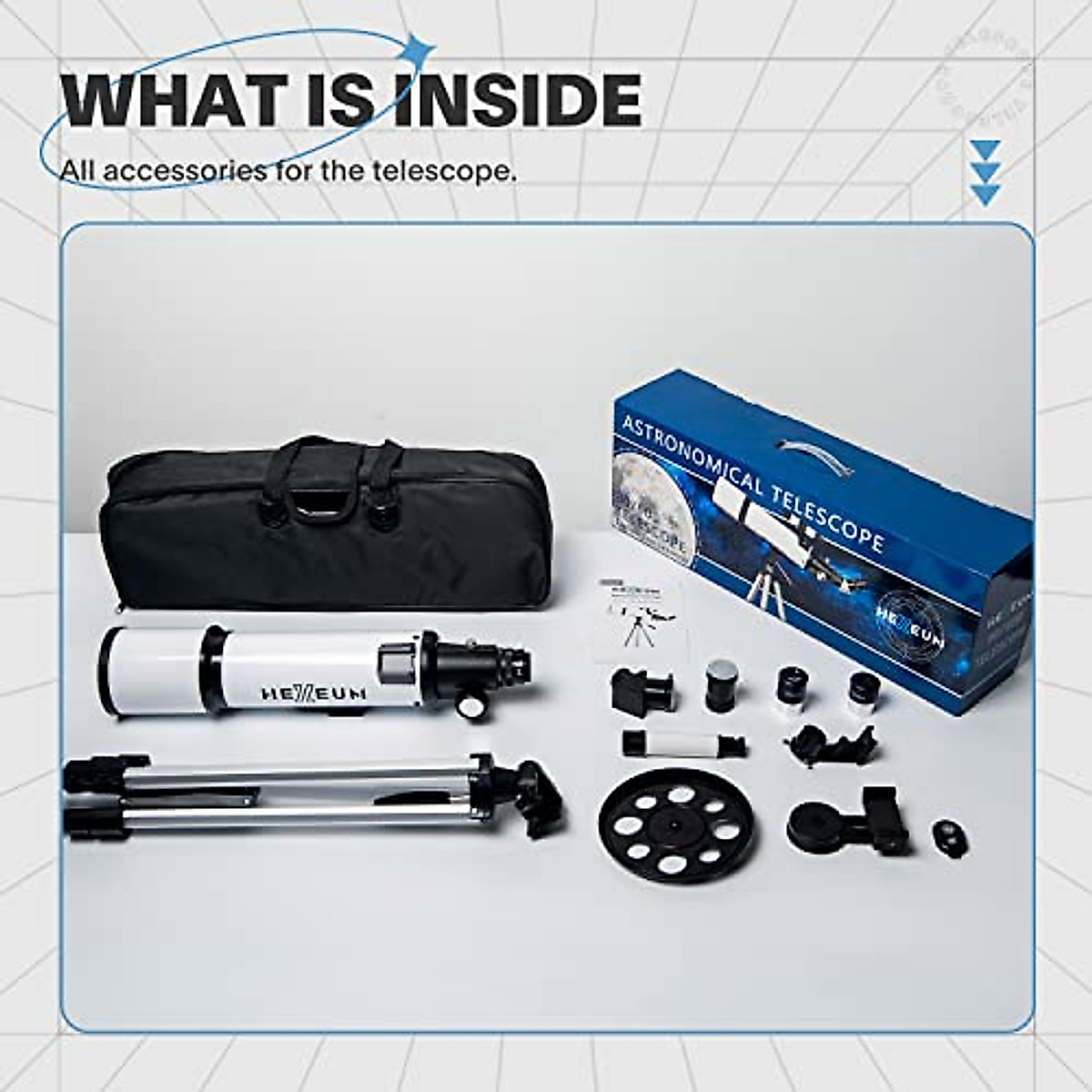 Telescope 80mm Aperture 600mm - Astronomical Portable Refracting Telescope Fully Multi-coated High Transmission Coatings AZ Mount with Tripod Phone Adapter, Wireless Control, Carrying Bag. Easy Set Up