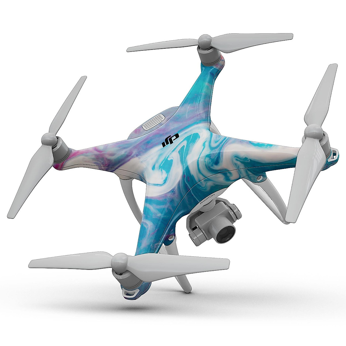 Design Skinz Design Skinz Marbleized Blue Paradise V45 Full-Body Wrap Decal Skin-Kit Compatible with The Drone DJI Spark