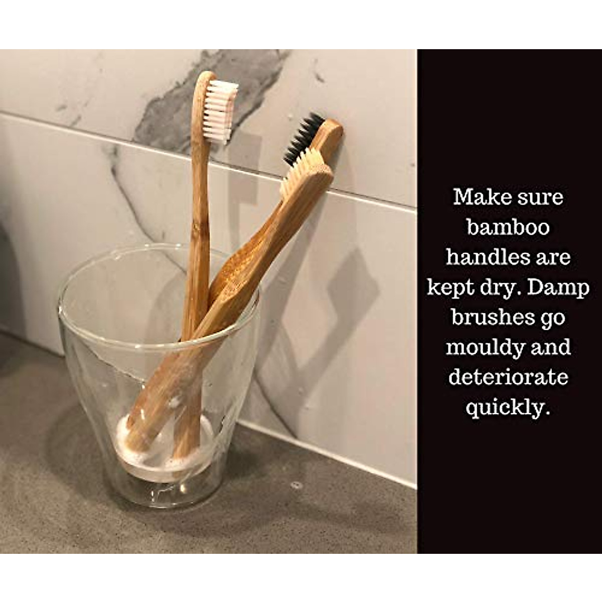 Stand up Biodegradable Bamboo toothbrushes| Hard Wearing, Soft/Medium Plant bristles| Vegan | Plastic Free Toothbrush | Biodegradable Packaging| All Natural Toothbrush