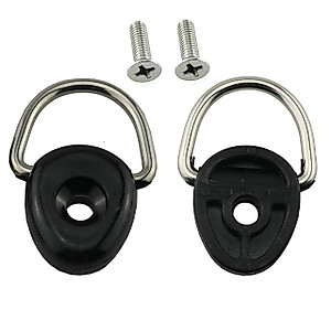 HJ Garden 6 Sets Kayak Fishing Rigging Round D-Ring Buckle Elastic Rope Pull Buckle for Fishing Boat Backrest Hook Surfboard Accessories