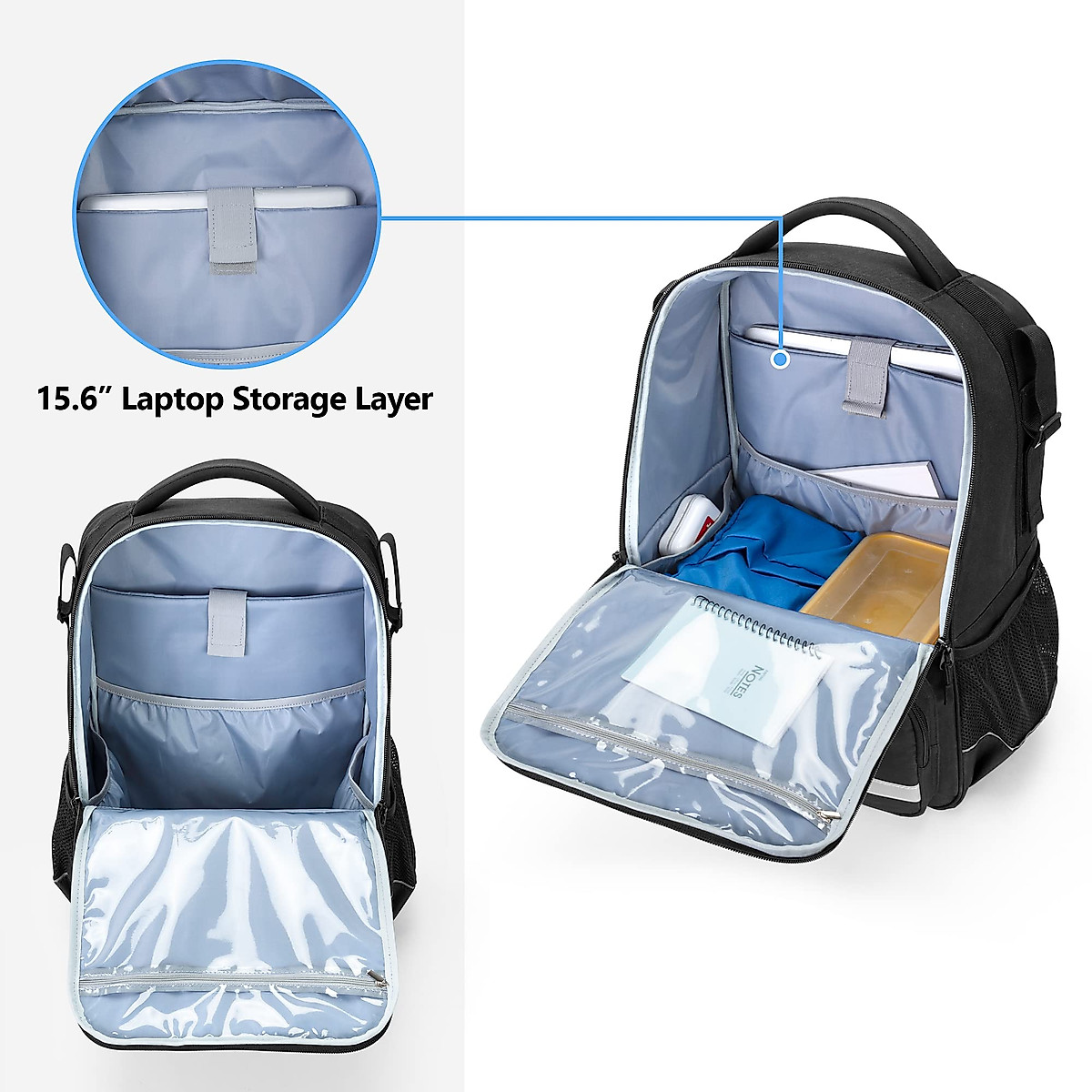 samdew Wheelchair Backpack, Wheelchair Bag for Back of Chair, Wheelchair Bag to Hang on Back with Thermal Insulation Pocket, Electric Wheelchair Accessories Storage for Adults & Seniors, Bag only