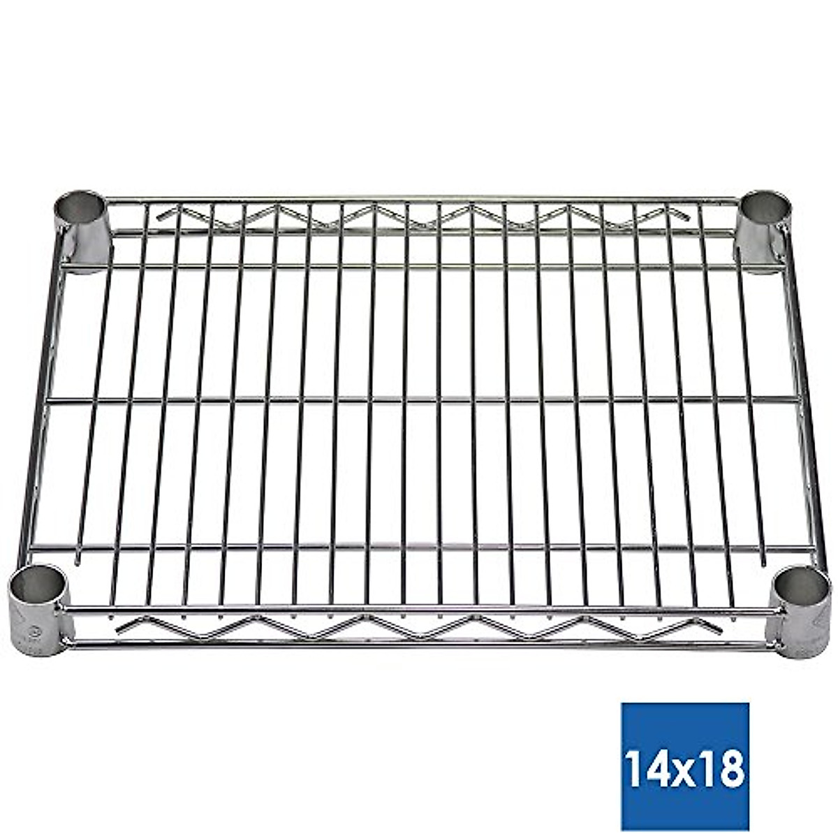 Shelving Inc. 14" d x 18" w x 54" h Chrome Wire Shelving with 5 Tier Shelves, Weight Capacity 800lbs Per Shelf