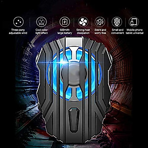 TOTOU Mobile Phone Cooler for Silent Phone Radiator PUBG Controller Handle LED Light Cooling Fan