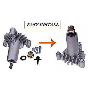 JEENDA 2PCS Spindle Mandrel Assembly 130794 AYP130794 532130794 128285 285-456 128774 with 3 Mounting Bolts for AYP Craftsman Poulan Husqvarna, WET1742ST, Fits 42 inch Deck LT1000 HeavyDuty