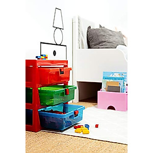 Room Copenhagen LEGO 3-Drawer Storage Rack System, 13-2/3 x 12-3/4 x 15 In, Blue