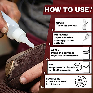 Viomis 30g Leather Glue, Special Fabric Adhesive for Leather craft, Shoe Repair, Furniture Upholstery, DIY | Strong Bonding Permanent Clear Washable for Genuine Leather Clothing Bags Seats Sofa and PU