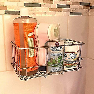 iPEGTOP Suction Cup Deep Shower Caddy Bath Wall Shelf & Soap Dish for Large Shampoo Shower Gel Holder Bathroom Storage