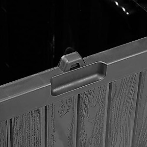 Vandue Modern Home La Jolla Weatherproof Outdoor 51 Gallon Storage Deck Box w/Lid (Black)