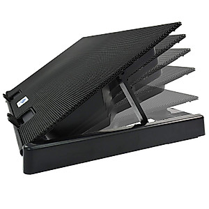 AABCOOLING NC81 - Laptop Cooling Tray with 5 Fans and Blue Backlight, Laptop Fan Cooler, Laptop Lap Fan, Gaming Laptop Cooling, Laptop Knee Stand