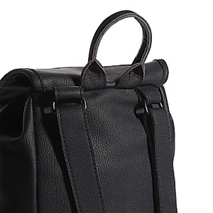 adidas Premium Mini Backpack, Black PU Leather/Rose Gold, One Size