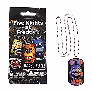 Officially Licensed Five Nights At Freddy's Dog Tags Necklace Mystery Pack 3-Pack "Contains 3 Random Dog Tag Necklaces"