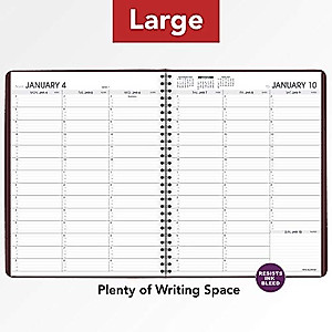 2021 Weekly Appointment Book & Planner by AT-A-GLANCE, 8-1/4" x 11", Large, Winestone (709505021)