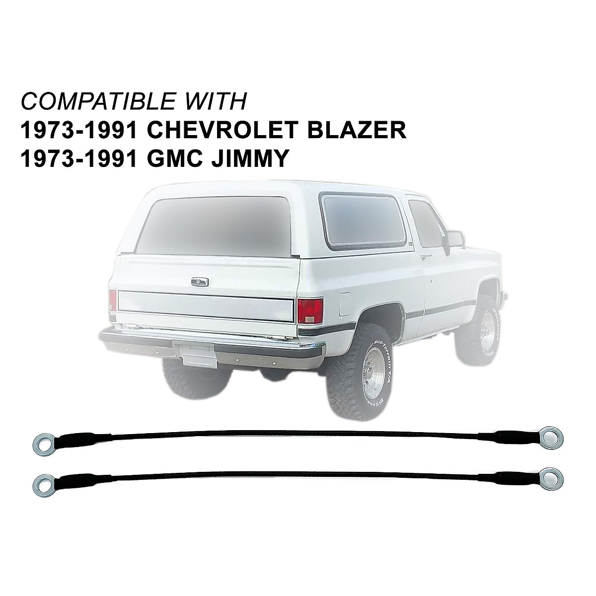 APA Replacement 22'' Tailgate Cable for 1973-1991 Blazer Jimmy Pair Passenger and Driver Side 6274850 GM1918100