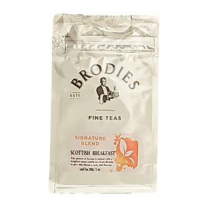 Brodies Tea, Scottish Breakfast Tea, 7.1 Ounce Bag of Loose Leaf Black Tea Imported from Scotland