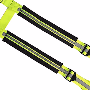 MELOTOUGH Firefighter Pant Suspenders Fire/Rescue Quick Adjust Suspenders with Reflective Strip (48 inch-, Black Lime Reflective)…