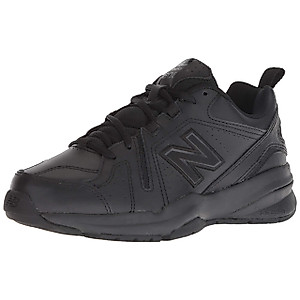 New Balance Women's 608 V5 Casual Comfort Cross Trainer, Black/Black, 8.5 Wide