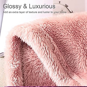 Whale Flotilla Breathable Fleece Throw Blanket for Couch Sofa(50x70 Inch), Super Soft Fuzzy Blankets for All Season, Lightweight and Fluffy, Pink