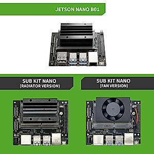 youyeetoo Jetson Nano Developer Kit, Onboard 16GB EMMC,Support SD Card SSD Extensions for AI Machine Learning(Fan Cooling)