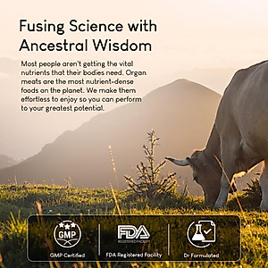 Optimal Carnivore Beef Organ Supplement, Grass Fed Beef Organs for Men & Women, 9 Organ Complex, Organ Meat - Beef Liver, Brain, Thymus, Lung, Gallbladder