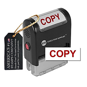 Copy Stamp Self Inking Red -Red Ink- Office Stamps self Inking Advanced Technology Designed for Business and Personal use by Executive Supplies