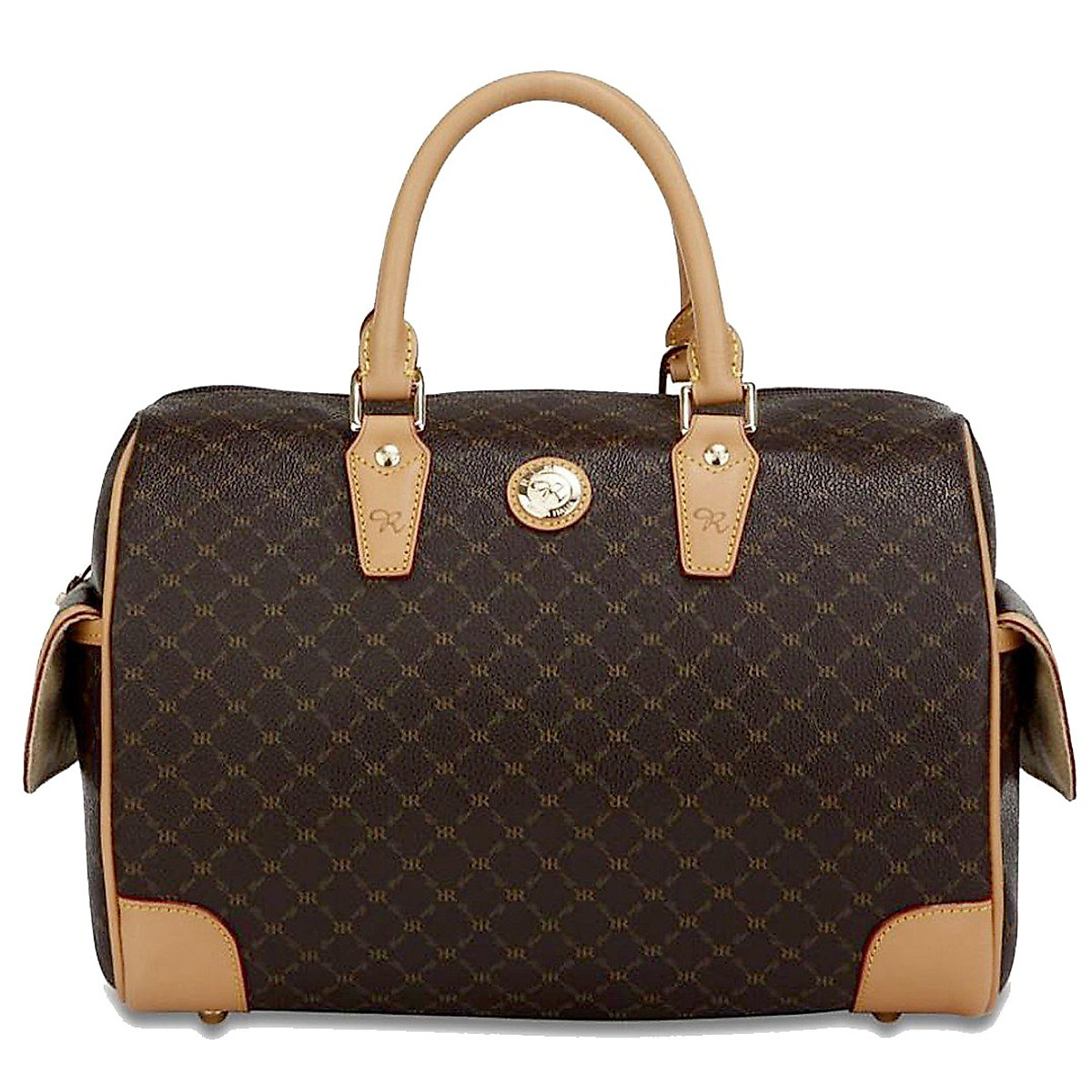 Rioni Signature (Brown) - Large Boston Bag