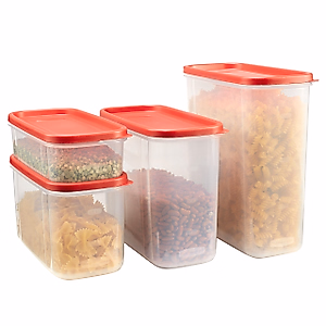 Rubbermaid Rubbermiad Modular Canisters Food Storage, 8-Piece Set, clear