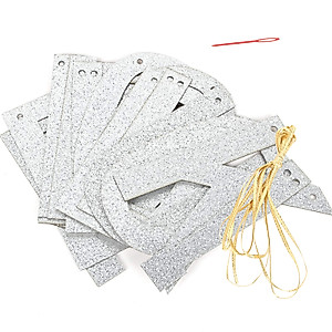 Silver Glitter Farewell! Good Luck! Banner - Goodbye Party Decorations - Farewell / Retirement / Job Change / Relocating / Graduation Party Supplies