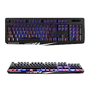 Mad Catz KS13MRUSBL000-0JI Gaming Keyboard, S.T.R.I.K.E. 2, Membrane Gaming Keyboard, English US Layout, 9 Types of RGB Lighting Patterns, Authentic Japanese Product, 2 Year Warranty